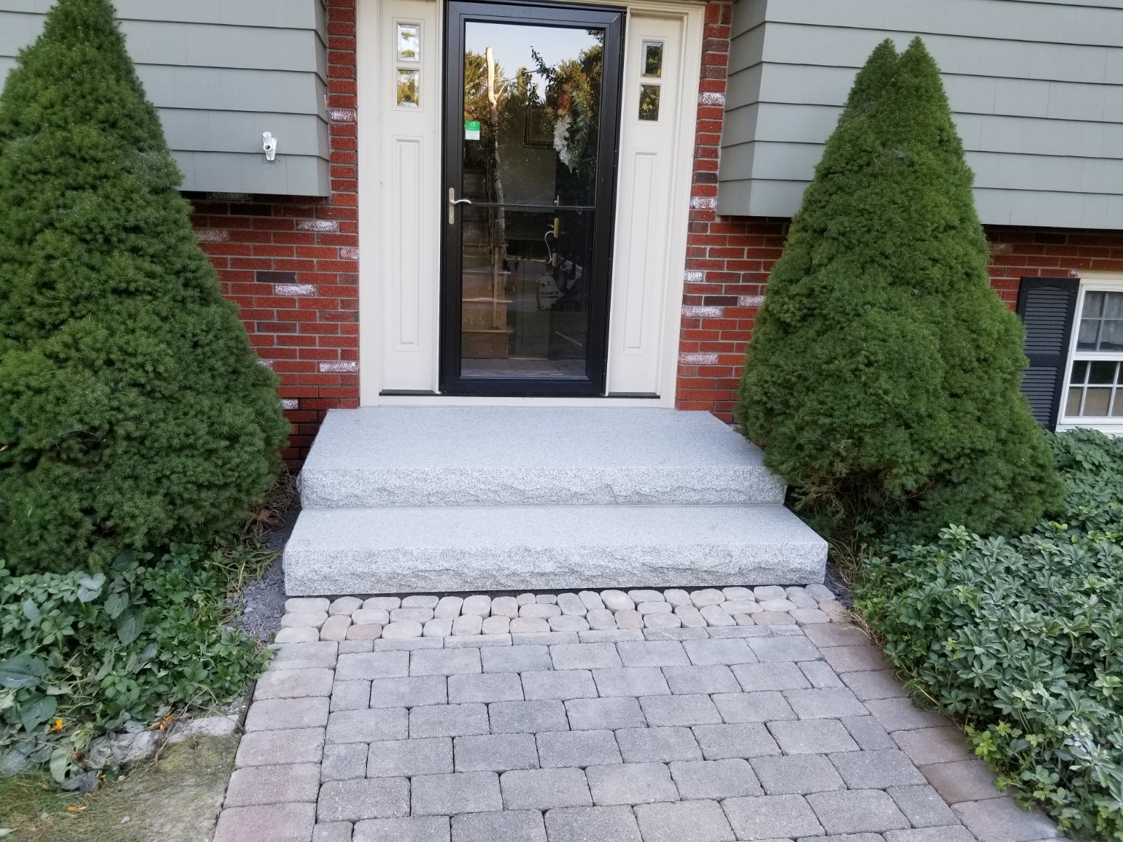 Granite Entryway Stairs Installed at Hamilton, MA Residence - Down East ...